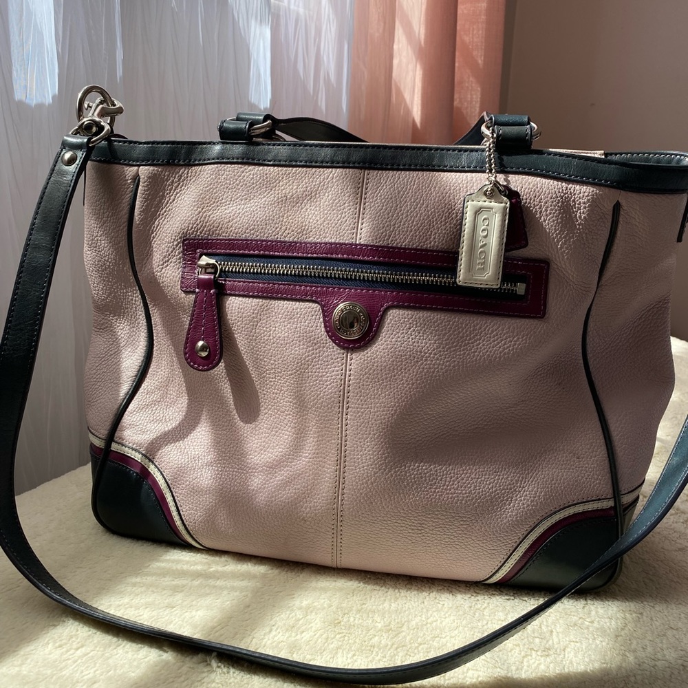 Coach Large Satchel With Shoulder Strap - Gem